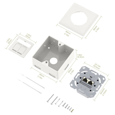 German Ethernet Faceplate With CAT6A Insert VCELINK