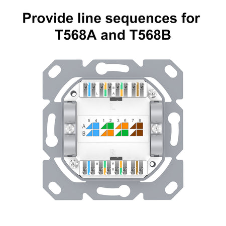 German Ethernet Faceplate With CAT6A Insert VCELINK