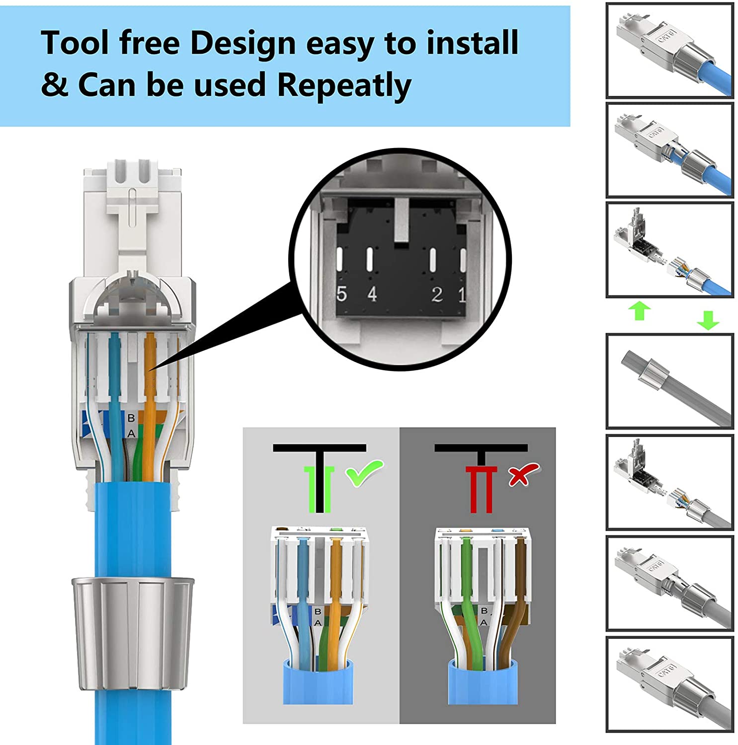 Tool Free CAT6 Connector VCELINK